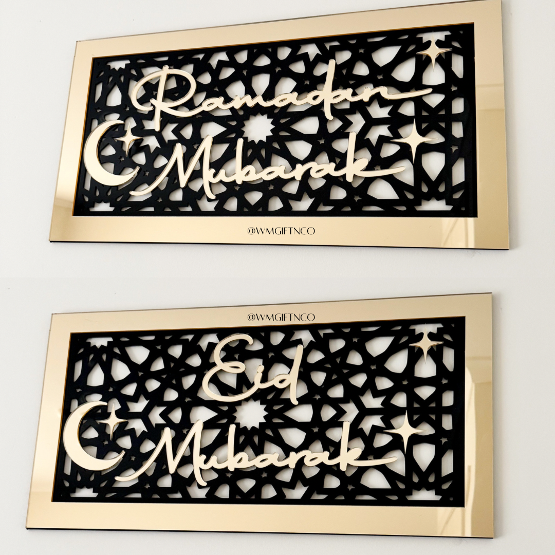 ARABIC WINDOW STYLE RAMADAN & EID SIGNAGE – WM Gift & Co
